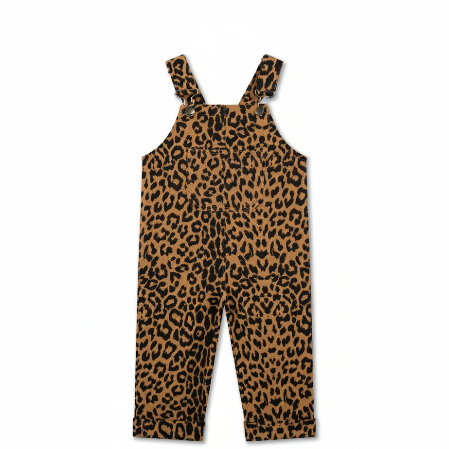 The Leo - Leopard Dungarees – First Adventures